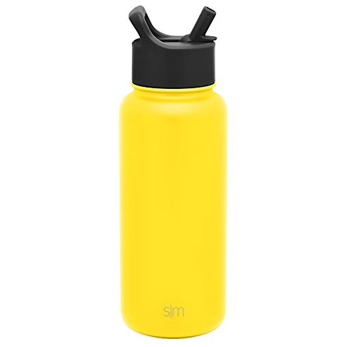 Simple Modern Water Bottle with Straw Lid Vacuum Insulated Stainless Steel Metal Thermos Bottles | Reusable Leak Proof BPA-Free Flask for Gym Sports | Summit Collection | 32oz, Sunshine Yellow