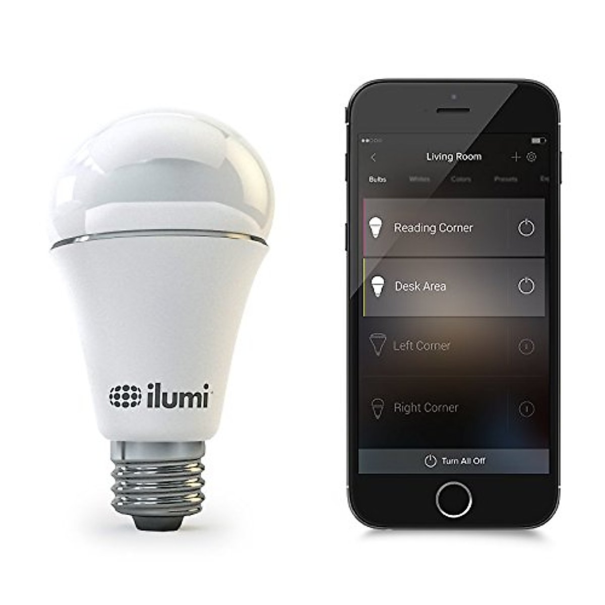 ilumi Bluetooth Smart LED A19 Light Bulb, 2nd Generation - Smartphone Controlled Dimmable Multicolored Color Changing Light - Works with iPhone, iPad, Android Phone and Tablet