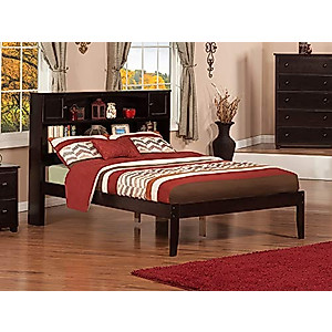 AFI Newport Full Platform Bed with Open Footboard and Turbo Charger in Espresso