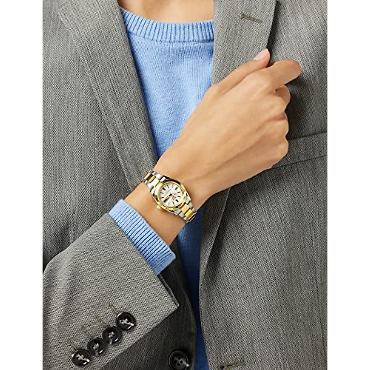 Seiko Women's Automatic Watch Stainless Steel with Stainless Steel Strap, Multicolour, Small, Strap