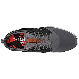 PUMA GOLF Men's Ignite Pwradapt Caged Golf Shoe, Quiet Shade-Bronze-Puma Black, 12 M US