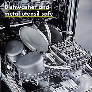 GreenPan Chatham Hard Anodized Healthy Ceramic Nonstick, 11" Frying Pan Skillet, PFAS-Free, Dishwasher Safe, Oven Safe, Gray