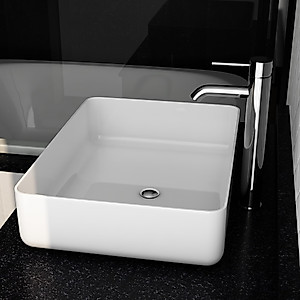 Ivanees Single Handle Bathroom Faucet, Hot & Cold Mixer Tap for Wash Basin, Bathroom Sink Faucet, Solid Brass Faucet, Chrome Finish, 1 Hole Deck Mounted Bath Faucet