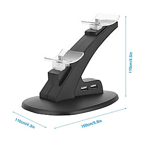 for Switch Pro Controller Charger, LED Indicator Dual USB Charging Charger Docking Station Stand for Switch Pro