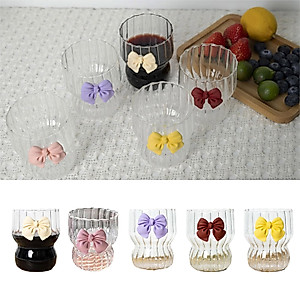 MINGMU Small Glass Cup Practical Coffee Cup Versatile Glass Milk Cup Fashionable Drinking Utensils Suitable For Daily Use Glass Cup For Home And Office, Pink