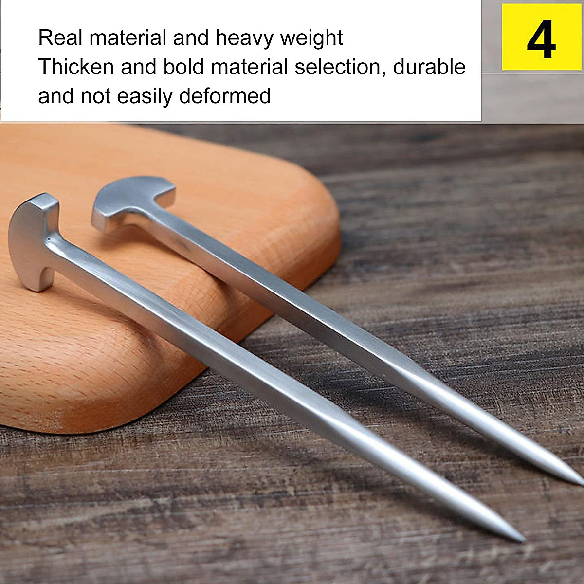 2Pcs Japanese Style Eel Spike Sashimi Knife T-shape Stainless Steel Sushi Chef Tools for Home Kitchen Restaurant