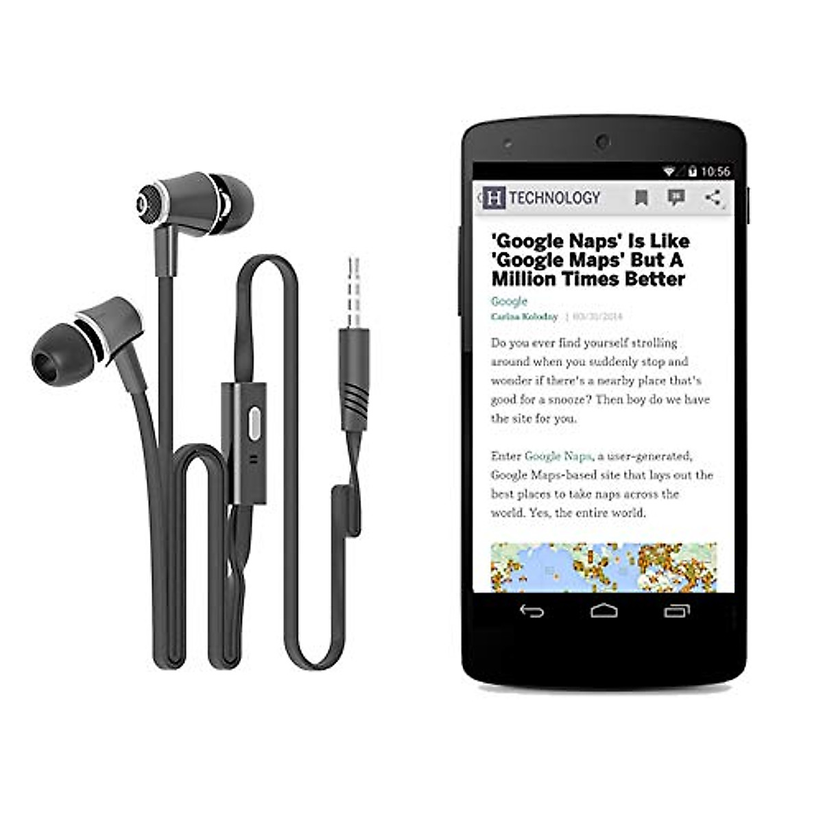 Kindle Fire Earbuds, Fire HD 8 HD 10,Xperia XZ Premium/Xperia XZs/ L1,in Ear Headset Smart Android Cell Phones Wired Earbuds for Google Pixel 4A