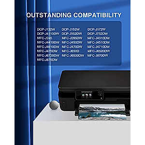 LC103 LC101 Ink Cartridges Replacement for Brother LC103XL LC101XL Ink Cartridges, for Brother MFC-J870DW MFC-J6920DW MFC-J6520DW MFC-J450DW MFC-J470DW (2 Black, 1 Cyan, 1 Magenta, 1 Yellow, 5 Pack)