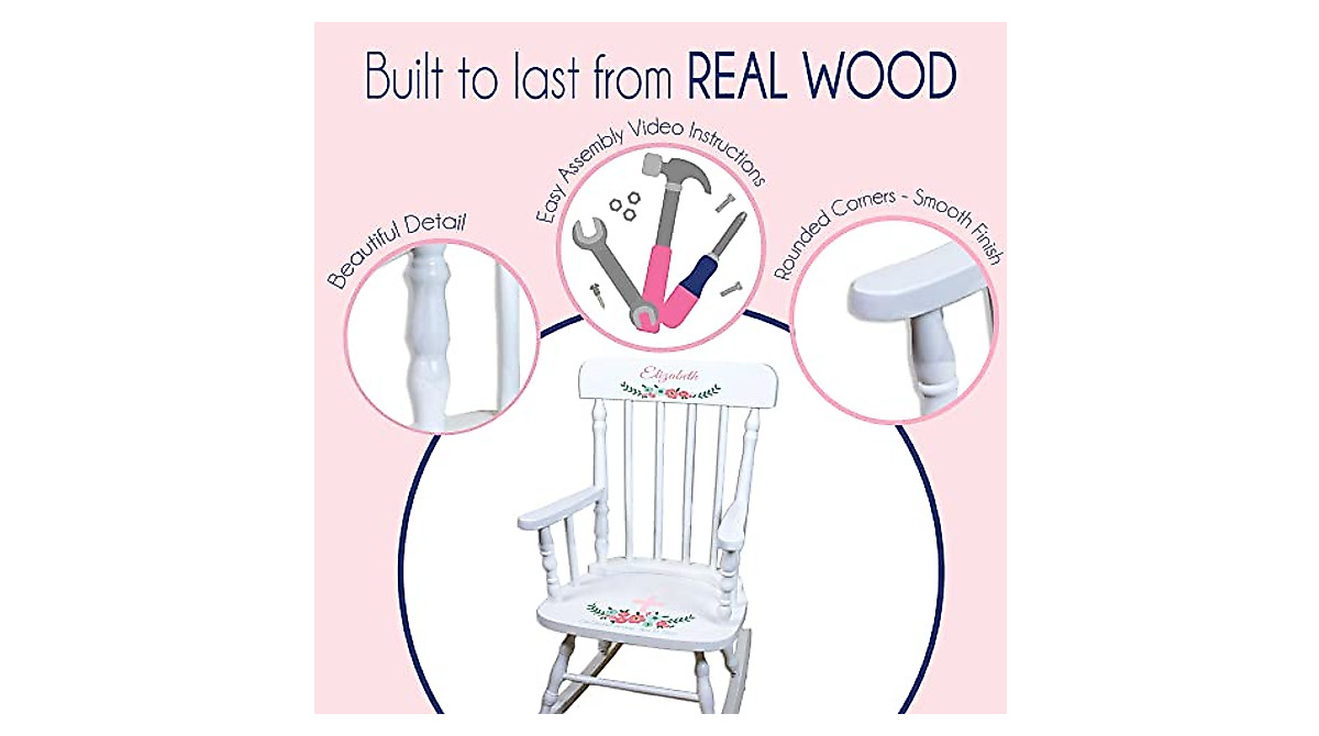 Personalized Butterfly Rocking Chair for Kids