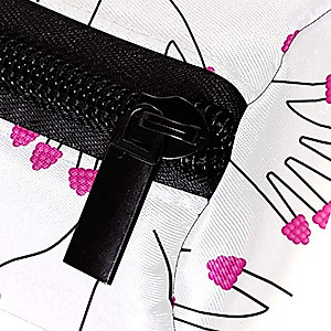 Raspberries On All Fingers Hand Pattern Pencil Bag Pen Case Stationary Case Pencil Pouch Desk Organizer Makeup Cosmetic Bag for School Office