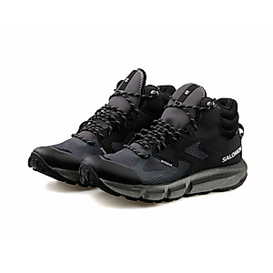 SALOMON Men's Camping & Hiking Shoes, Ebony Black Stormy Weather, 12 AU