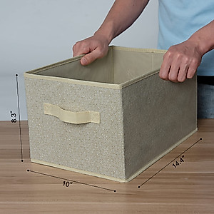 GRANNY SAYS Bundle of 3-Pack Wardrobe Storage Bins & 3-Pack Trapezoid Storage Bins for Closet Shelves