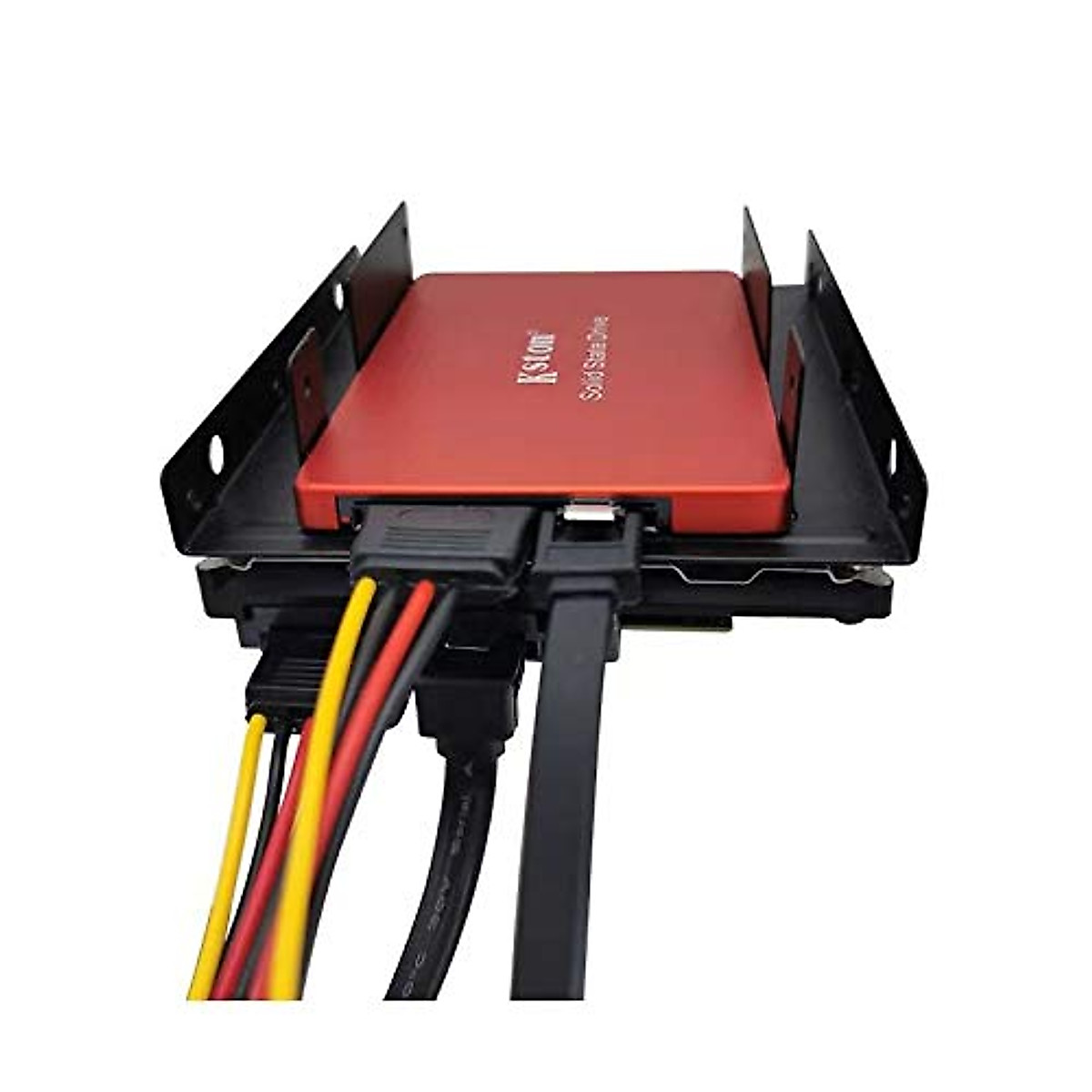 ketawa SATA Data Cable and SATA Power Splitter Cable (4 Pack) 6.0 Gbps,15 Pin Power Splitter Cable