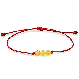 Amber Culture Amber Red String Bracelet - Certified Handmade Natural Friendship and Good Luck Charm Bangle Wrap in a Gift Box Unisex Adult