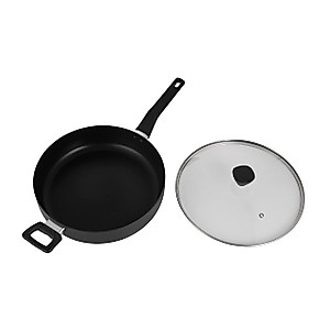 EPPMO Hard-Anodized Nonstick Jumbo Cooker, Saute Pan with Lid, Bakelite Handle, 5 Quart