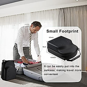 Newman iDesign Hat Travel Case: Hard Hat Case with Adjustable Shoulder Strap - Black Hat Holder for Travel Fits 6 Hats - Baseball Hats Organizer for Men and Women