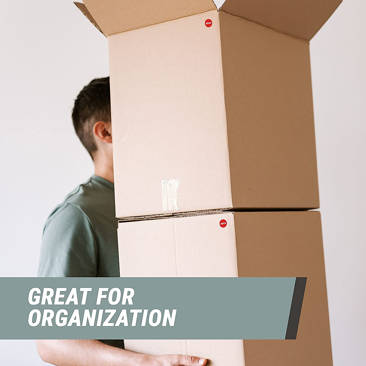 3 Pack of 300 Labels - 2023 Year Stickers, 0.75 inch Circle Dot, Color Coded Neon Red 2023 Year Labels/Class of 2023 Stickers/Book Keeping/Office Organization Inventory