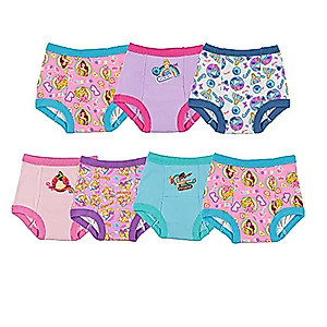 Disney Girls' Toddler Princess Potty Training Pants Multipack, PrinTraining7pk, 3T