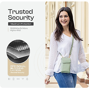 Claasico Womens Crossbody Wallet & Phone Case | iPhone/Samsung/LG Magnet Cell Pouch & Handbag