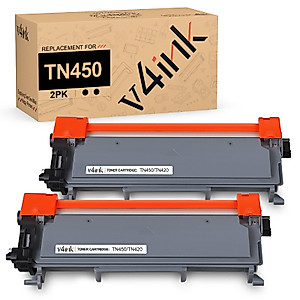 v4ink Compatible Toner Cartridge Replacement for Brother TN450 TN420 Black Toner Cartridge High Yield Use for HL-2240d HL-2270dw HL-2280dw MFC-7360n MFC-7860dw IntelliFax 2840 2940 Printer 2 Packs