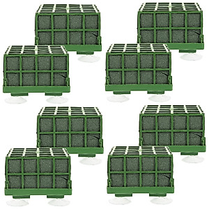 VOSAREA 8 Pcs Flower Sucker Large Flower Cage Holders Flower Arranging Foam Blocks Floral Foams Tray DIY Flower Mud Base Florist Supplies Wedding Car Decoration Arched Suite Plastic