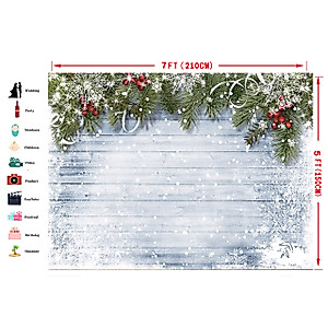 LTLYH 7x5ft Christmas Photography Backdrops Christmas Eve Wood Wall Photo Backdrop Christmas White Snow Photo Props Background A023