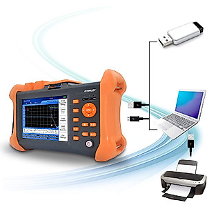 SPEEDWOLF 850/1300nm 24/22dB Multimode OTDR 5.6inch Touch Screen FTTH Fiber Optic Cable Tester with Visual Fault Locator(VFL) and FC+SC+FC/UPC(Male)-LC(UPC+APC)(Female) Adapter(OTDR32F-T1-MD-1)