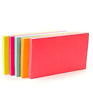 Post-it Notes, 3 in x 5 in, 5 Pads, America #1 Favorite Sticky Notes, Cape Town Collection, Bright Colors (Magenta, Pink, Blue, Green), Clean Removal, Recyclable (655-5PK)