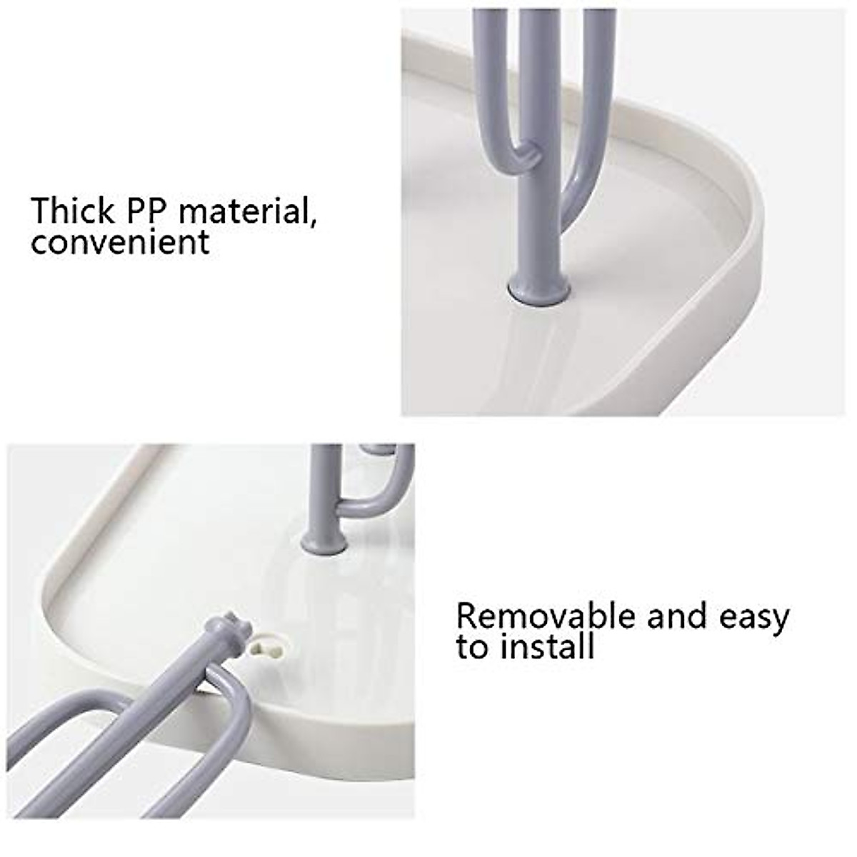 2Pcs Baby Bottle Drying Rack with Base, Creative Tree Branch Baby Bottle Dryer Holder for Bottles, Teats, Cups, Pump Parts and Accessories