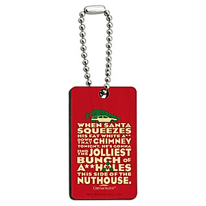 GRAPHICS & MORE National Lampoon's Christmas Vacation Jolliest Bunch Wood Wooden Rectangle Keychain Key Ring