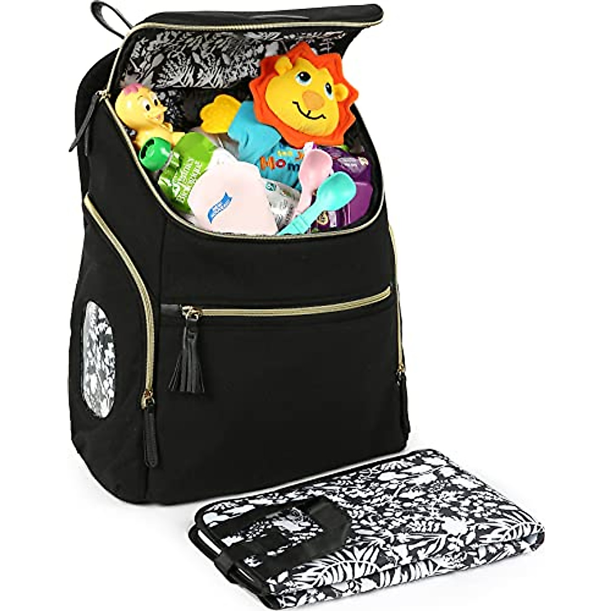 Dabney Lee Unisex Baby Fiona Backpack Diaper Bag, Black