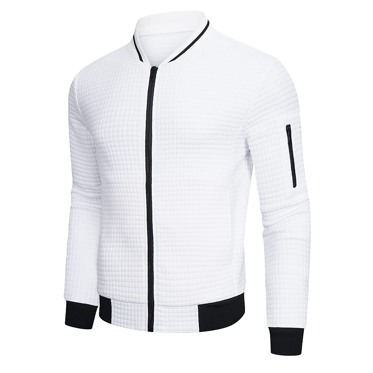 SAVKOOV Mens Lightweight Jacket Casual Bomber Jacket Varsity Coat