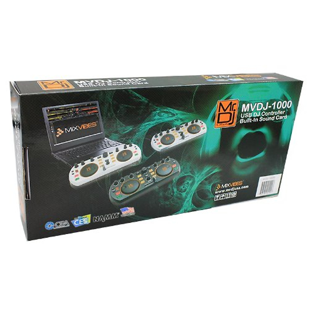 Mr. Dj MVDJ-1000SIUSB Dj Mix Controller with Dual Individual Mixing Channels to Connect a Computer for Audio and Playback