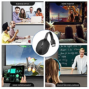 Wireless HDMI Display Adapter Wired and Wireless Mode, 4K Streaming Display Dongle Compatible iOS Android Windows - Support Miracast Airplay DLNA TV Stick for Laptop Phone to TV Monitor Projector