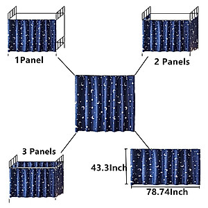 AUCOOMA Bunk Bed Curtains Bed Canopy Blackout Dustproof Cloth Single Bed for Dorm 1Panel