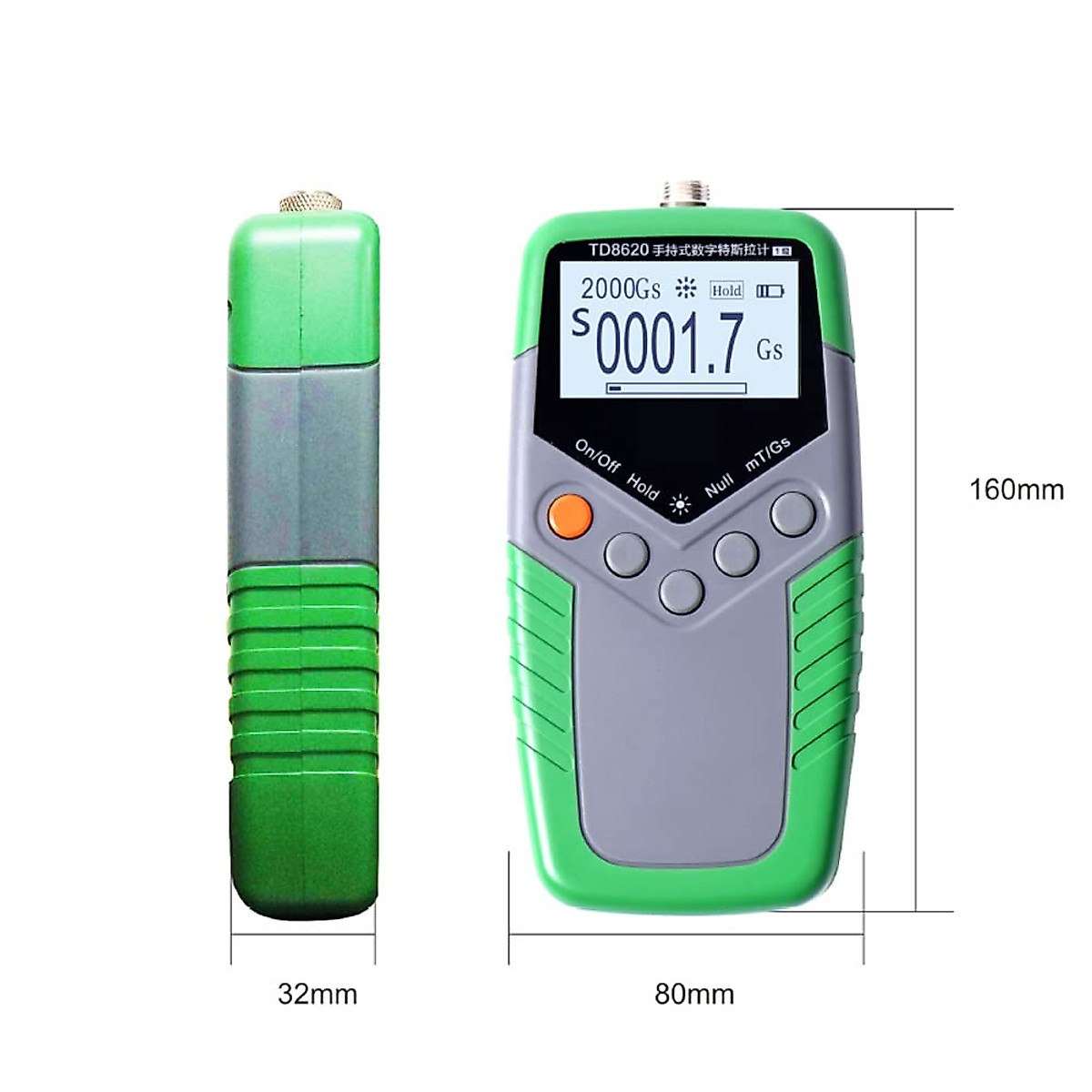 Class 5 Accuracy Permanent Magnet Gauss Meter Handheld Digital Tesla Meter Magnetic Flux Meter Surface Magnetic Field Test