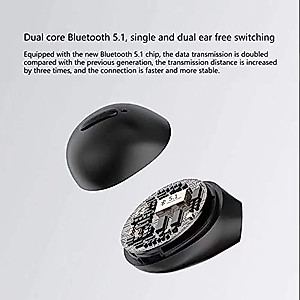 Peorpel Wireless Bluetooth Headphones Mini Earbuds with Lipstick Charging Case V 5.1 Lightweight CVC Intelligent Noise Reduction in-Ear Earphones with Microphone IPX5 Waterproof Headset for Sports