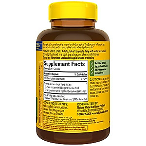 Nature Made Turmeric Curcumin 500 mg, Herbal Supplement for Antioxidant Support, 120 Capsules, 120 Day Supply