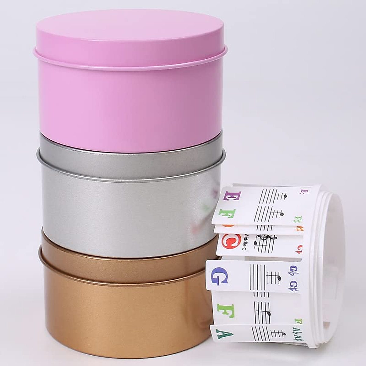 BMESSE The Alternative To Messy Piano Keyboard Stickers,No Glue,Easy Integral Installation With a Case (61)