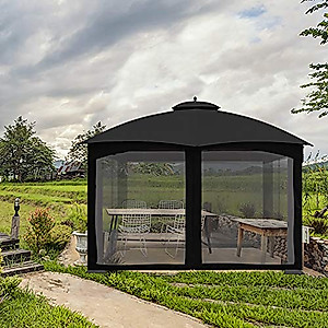 CoastShade Universal Replacement Canopy Mosquito Netting Screen Sidewalls Only for 10' x 12' Gazebo Canopy