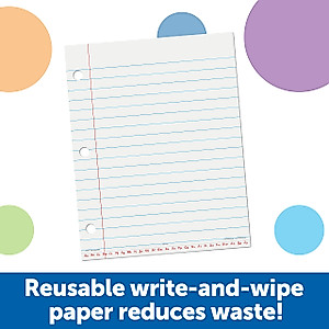 Learning Resources Giant Sized Magnetic Notebook Paper, Durable Write & Wipe, Classroom Whiteboard Accessories, Teaching Aids, 22"L x 28"H