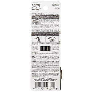 Maybelline New York Brow Drama Pomade Crayon, Deep Brown, 0.04 oz.