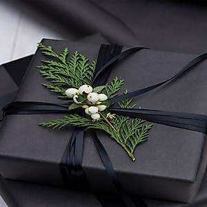 Ueerdand 105 Sheets Black Tissue Paper for Packaging Gift Wrapping Craft Papers Bulk for DIY Artworks Flower Decoration 12 x 20 Inches