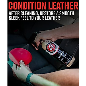 Adam’s Leather Care Kit - Leather Cleaner & Leather Conditioner Car Cleaning Supplies | UV Protection for Interior Accessories Steering Wheel Seat Dash Vinyl Shoe Polish Jacket | Safe Auto Chemical