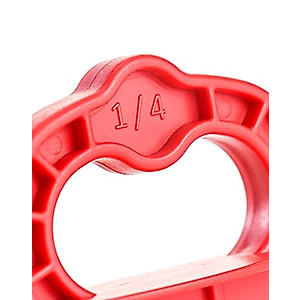 QWORK Deck Board Jig, 12 Pcs 1/4" Gap Deck Board Spacer Rings for Pressure Treated, Composite, PVC, Plank