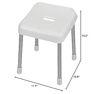 Pearl Metal HB-5932 Bath Stool, 13.8 inches (35 cm), White, Made in Japan, Style Pure