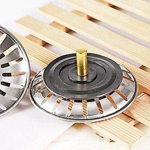 HEMOTON 10pcs sink strainer bathtub sink stopper sink basket shower drain covers bathtub drain stopper Kitchen Sink Filter bathtub stopper anti-blocking Sealing water cover Stainless steel