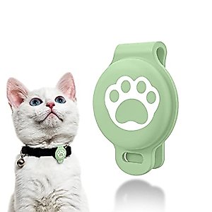 Case for Apple AirTag Pet Tracker Pet Anti-Lost Finder Dog Cat Collar Accessories Backpacks Cameras Purses Bicycles Suitcases Travel Accessories (Green), 2.24x1.46x0.6 inch