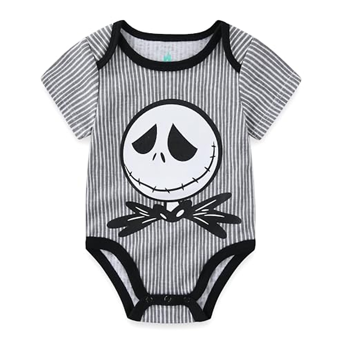 Disney Nightmare Before Christmas Boys’ Jack Skellington 3 Pack Bodysuits for Infant – Grey