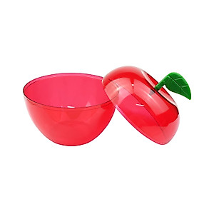 Yitokmc 5 Pack Plastic Apple Containers Large Red Apple Decoration Teacher Apple Container Candy Jar Toy Gift Filling Containers for Party Wedding Christmas Decorations Party Supplies
